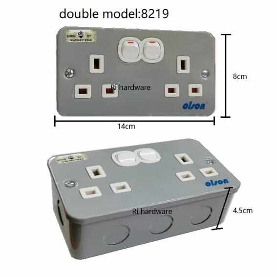 ELECTRICAL Metal Clad Double Switch Socket Outlet | Lazada