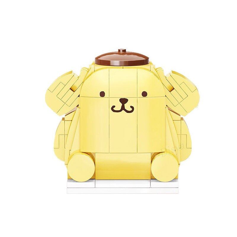 Sanrio Anime Pompompurin Buliding Blocks Animation Figures City Street ...