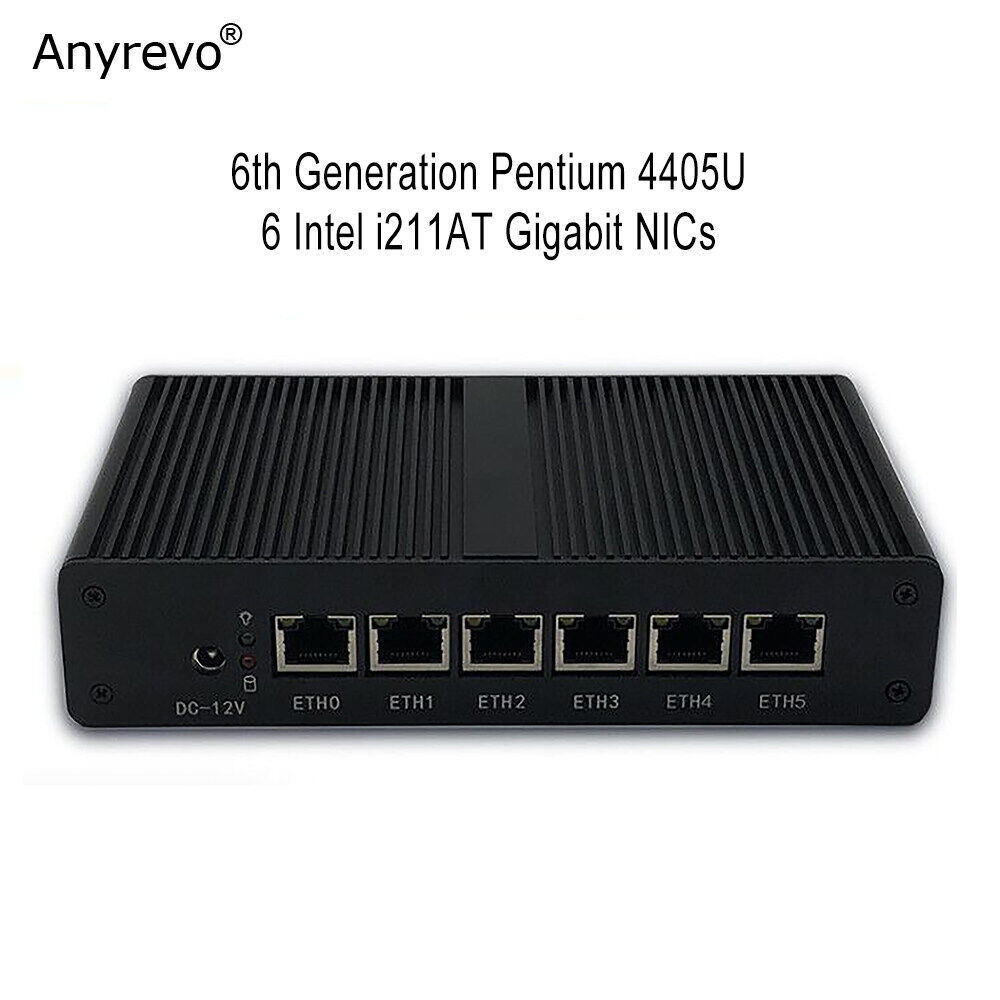 6th Generation Pentium Intel 4405U Pfsense Router Server 6*1000M Lan ...