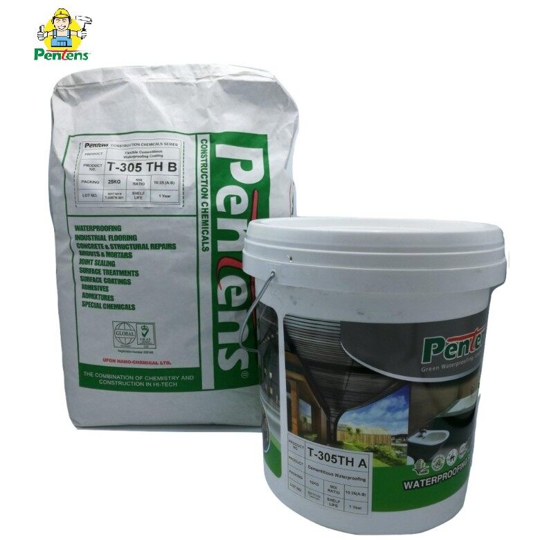 PENTENS T-305TH Flexible Cementitious Waterproofing Coating. | Lazada