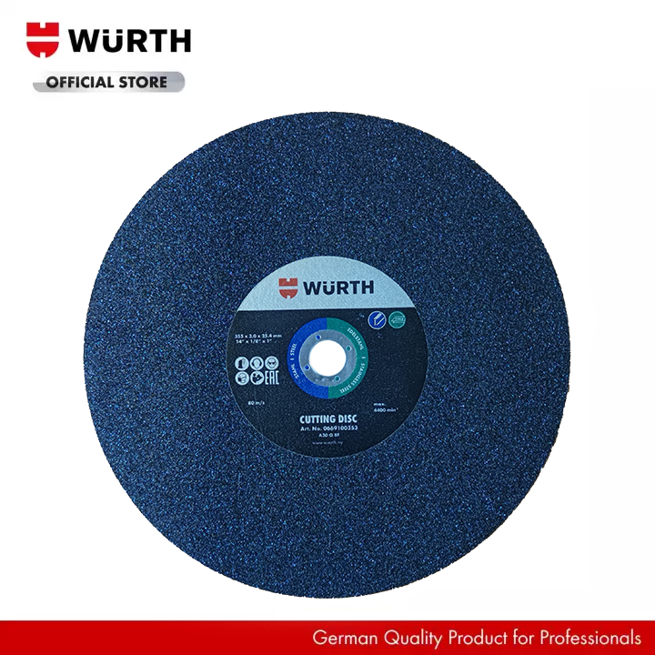 Wurth Cutting Disc 14" Inch / 355x3 mm Steel & Stainless Steel (25PCS ...