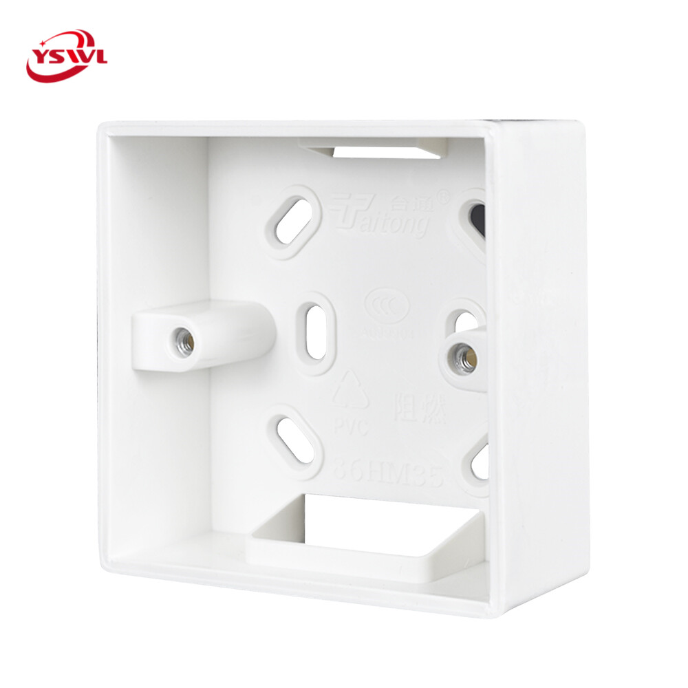 YSWL Switch Box External Mounting 86x86x35mm utility box wall socket ...