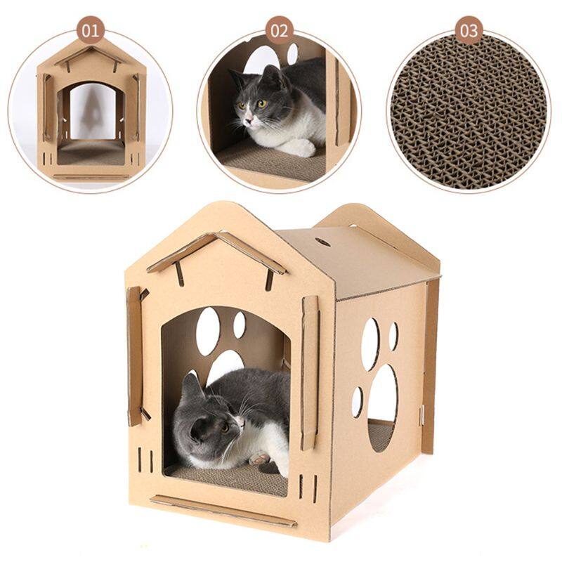 Corrugated Paper Carton Box Cat Tickler Scratch Board Scratcher ...