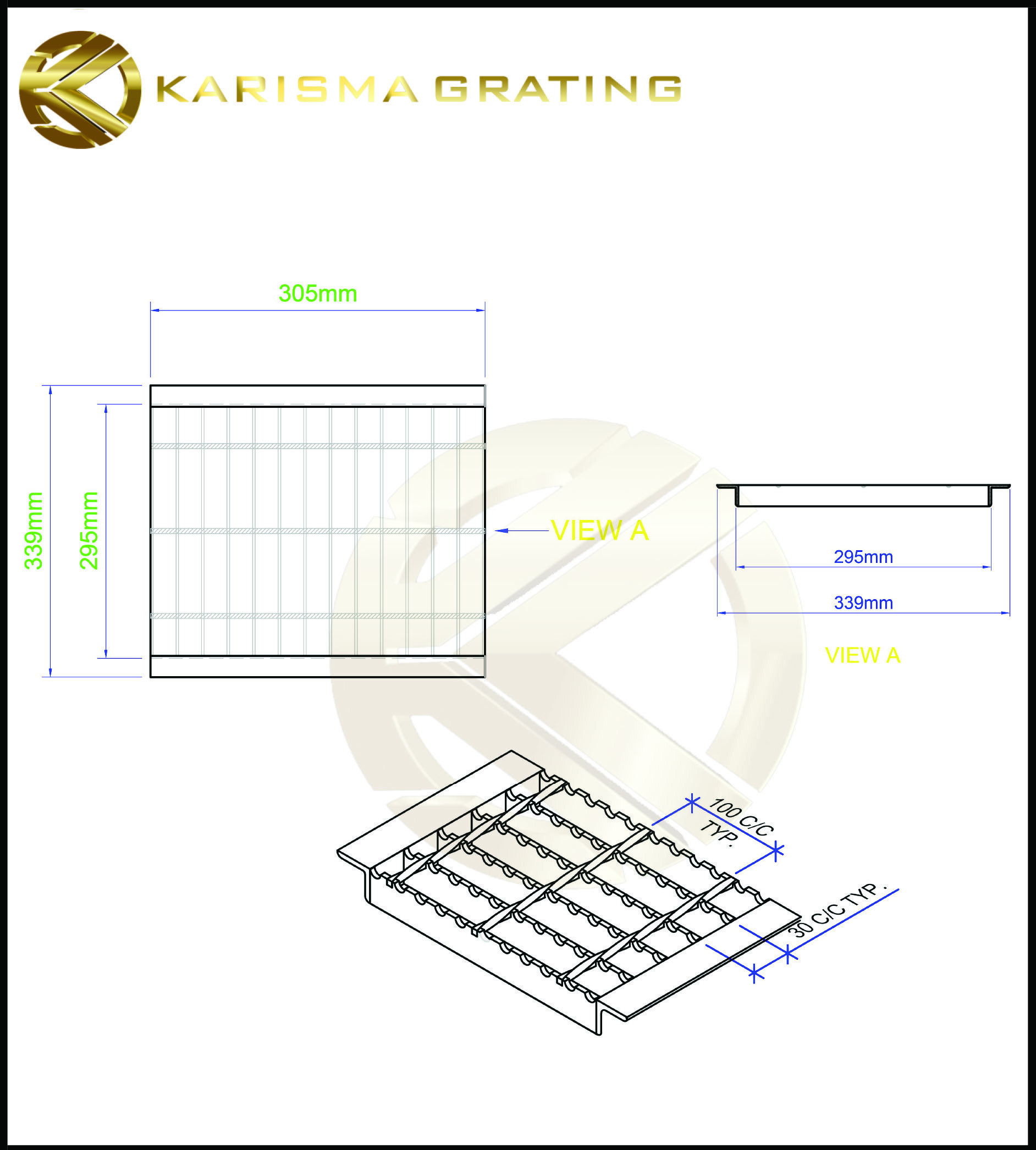 [Pre Order]Karisma Grating Heavy Duty Drain Cover Anti Corrosion Surface ( 7 Working Days ) | Lazada