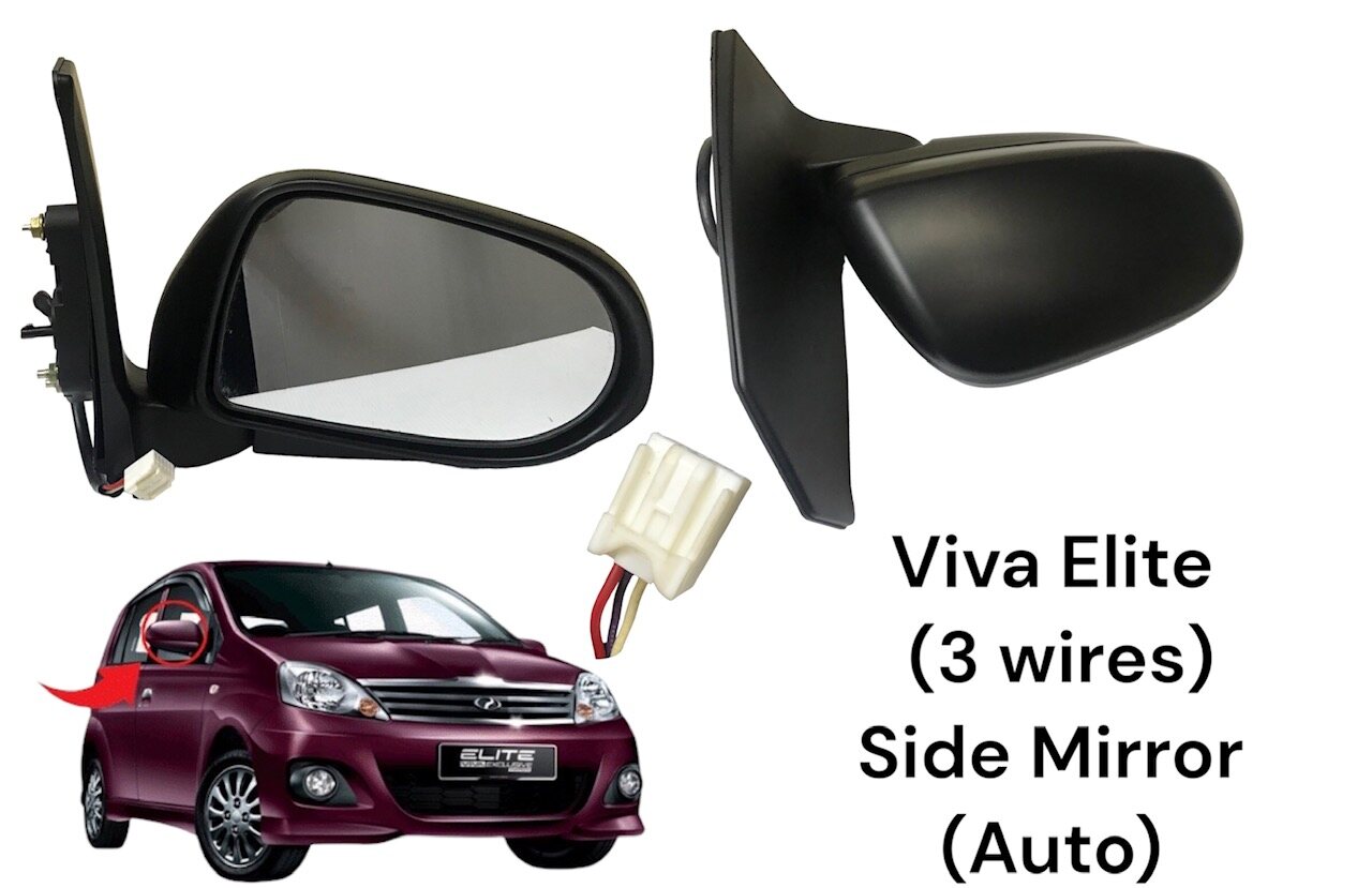 Perodua Viva Side Mirror Assy (3 wire) (Auto) | Lazada
