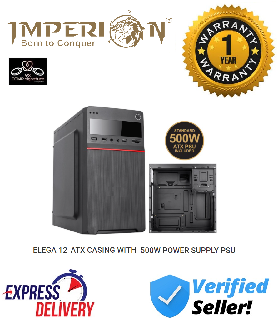 IMPERION ELEGA SERIES - ELEGA 12 ATX CASING WITH 500W POWER SUPPLY ...
