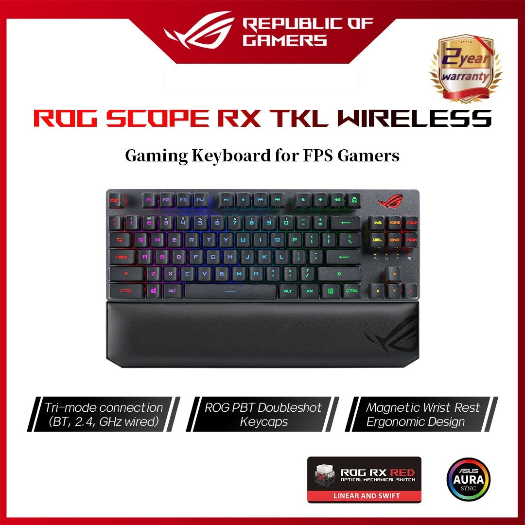 ROG Strix Scope RX TKL Wireless Deluxe gaming keyboard for FPS gamers ...