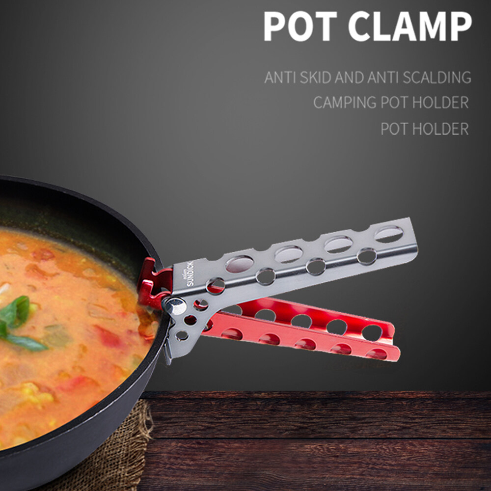 Aluminum Pot Clamp Pan Handler Pot Lifter Cooking Gripper Camping ...