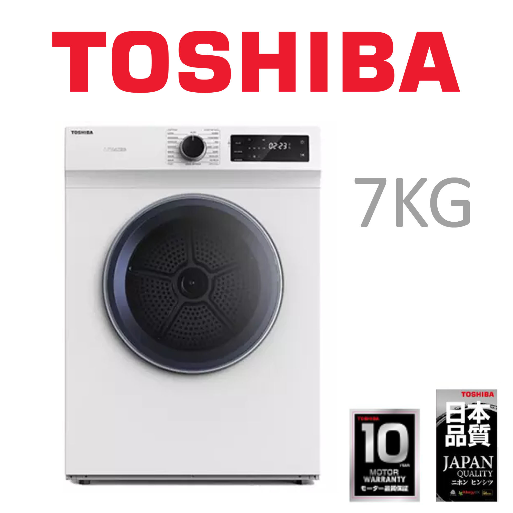 [PROMO- SILVER COLOUR] TOSHIBA 7KG SENSEDRY™ TUMBLE DRYER TD-H80SEM ...