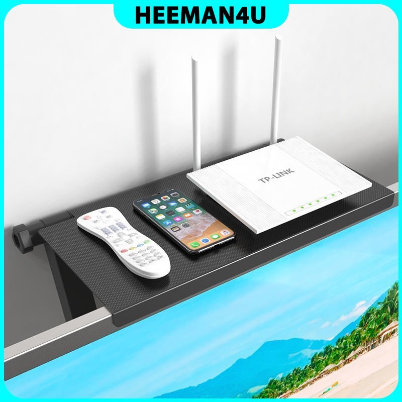 Heeman4u Adjustable TV Top Shelf Rack Monitor Top Mounting Bracket Wifi ...