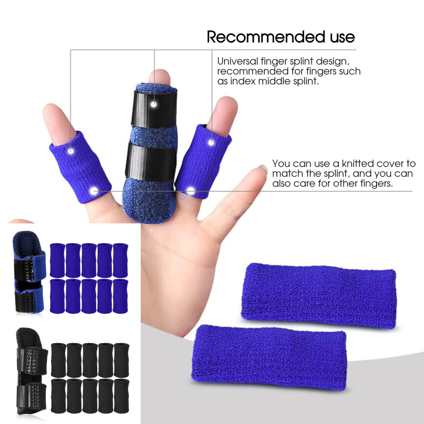 11ชิ้น/เซ็ต Finger Guard Finger Splint ชุดปรับที่รองรับนิ้ว Splint ...
