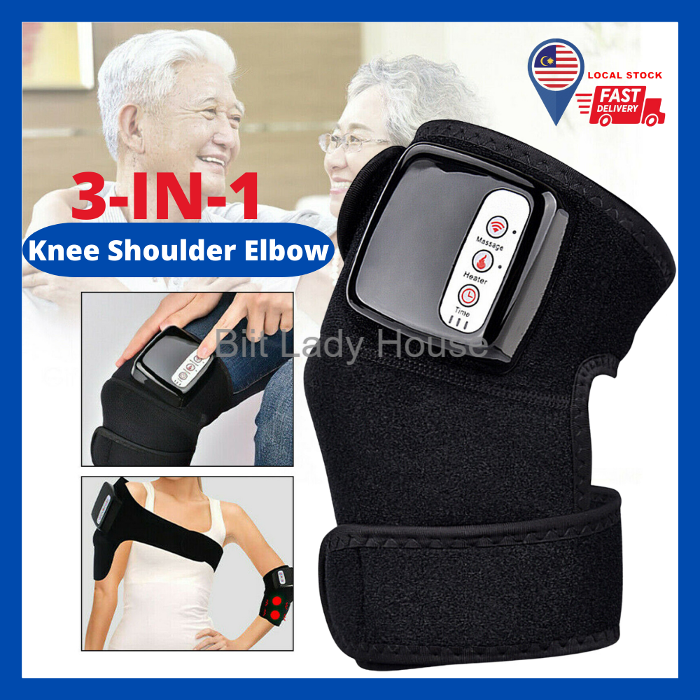 (READY STOCK) 3-IN-1 Knee Elbow Shoulder Heating Vibration Hot Massage ...