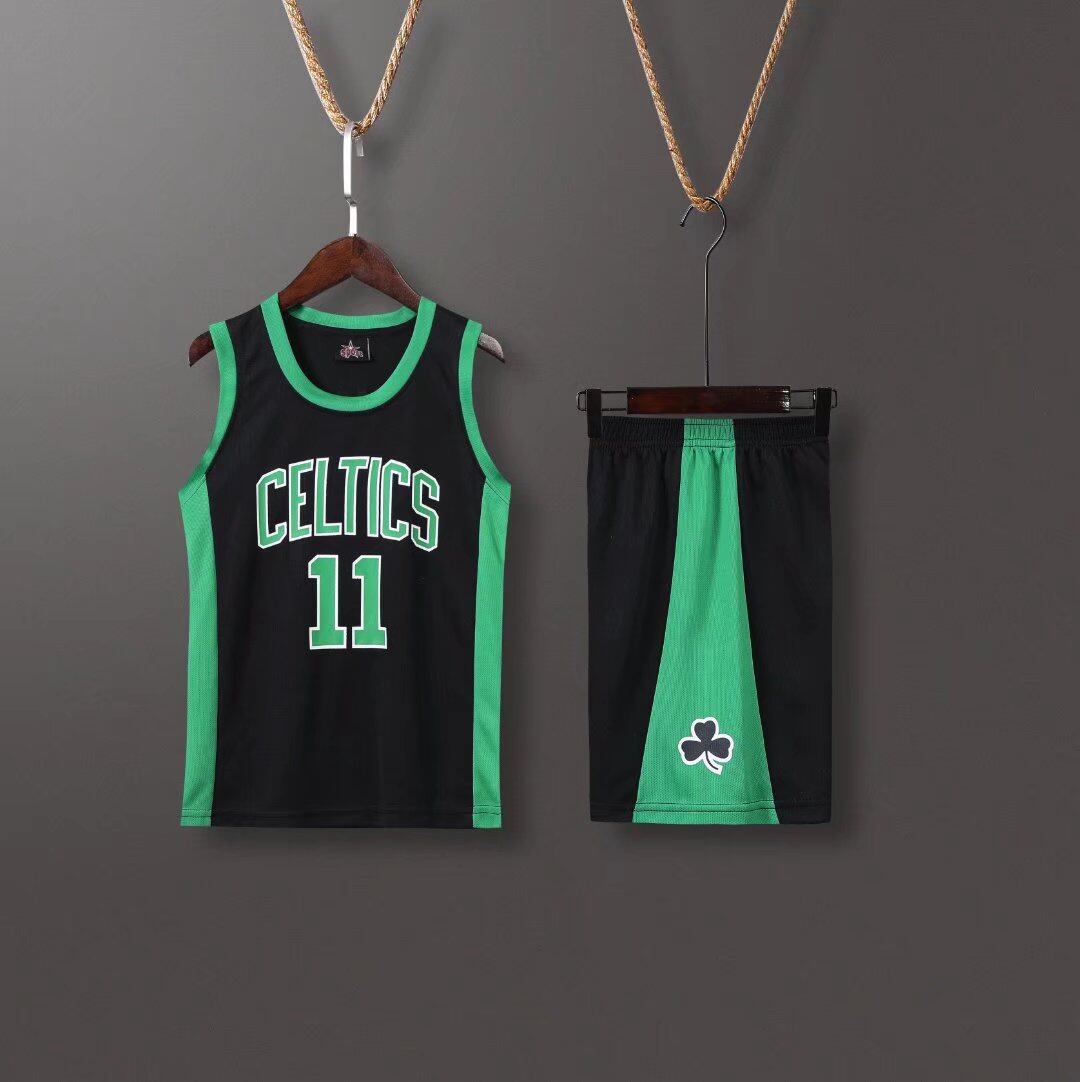 Boston Celtics Kids Basketball Jersey Set Sleeveless No.11 Boys and ...
