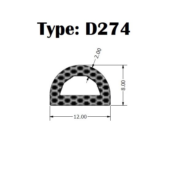 EPDM Rubber Sponge D Profile, EPDM Rubber D Sections Sponge Rubber ...
