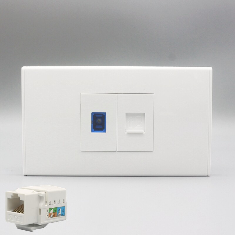 120 Type RJ45 Cat6 Network Lan TV Connector Optical Sc Panel Wall Plate ...