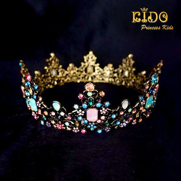 มงกุฎเด็ก มีหน้าร้าน ตรงปก พร้อมส่งM043 มงกุฎ ครอบหัวสีทอง ประดับด้วยเพชรหลากสี น่ารักมาก - Kido ...