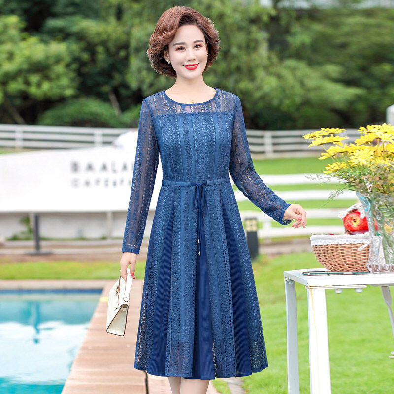 ชุดแม่2022อารมณ์ใหม่ฤดูใบไม้ผลิและฤดูใบไม้ร่วงของผู้หญิงชุดแต่งงานโนเบิลชุดวัยกลางคน | Lazada.co.th