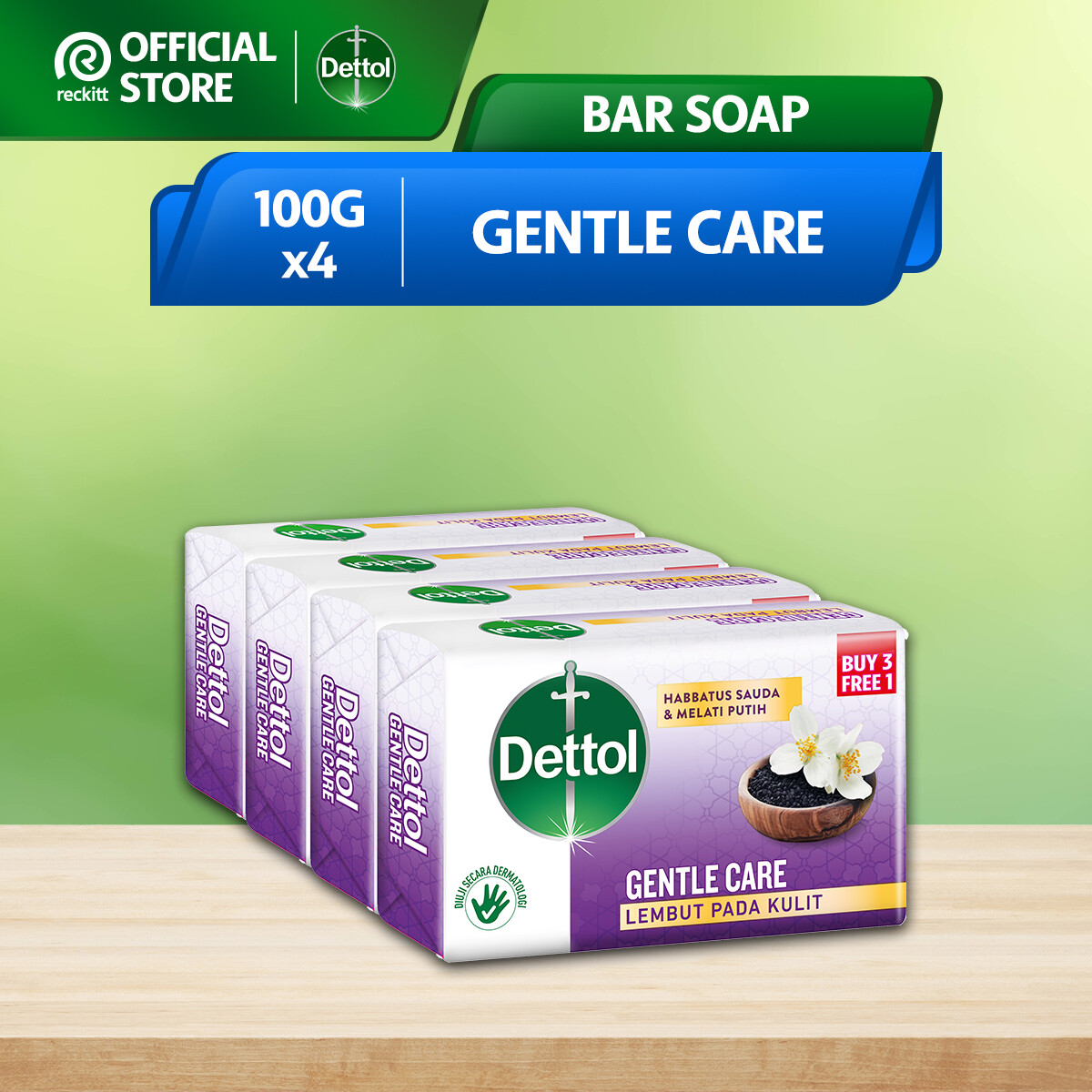 Dettol Antibacterial Body Bar Soap 100g x 4 (Original/Instant Cool ...