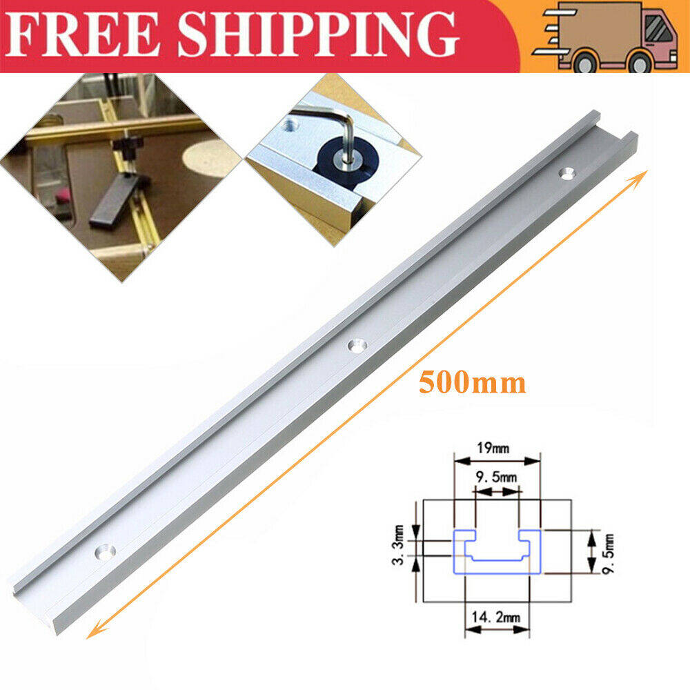 1.22m/0.5m Aluminium Miter Track T-track T-slot Jig Fixture T-slot ...