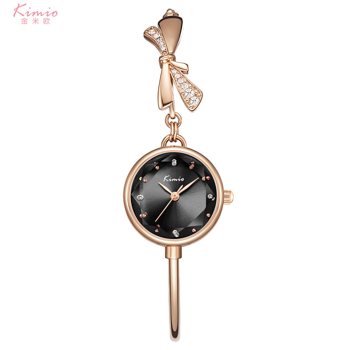 KIMIO bracelet women's watch Fashion bow simple diamond cut quartz ...