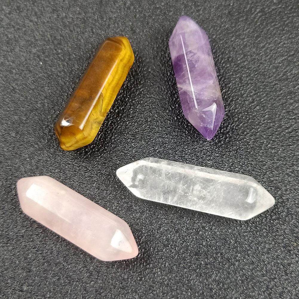 Natural Gemstone Rock Quartz Crystal Point Double Terminated Wand 1Pc ...