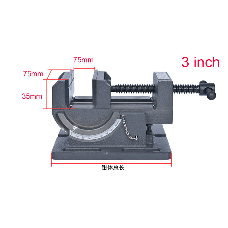 3 Inch Tiltable Guide Type Angle Flat Tongs 90 Degree Inclination Vise ...