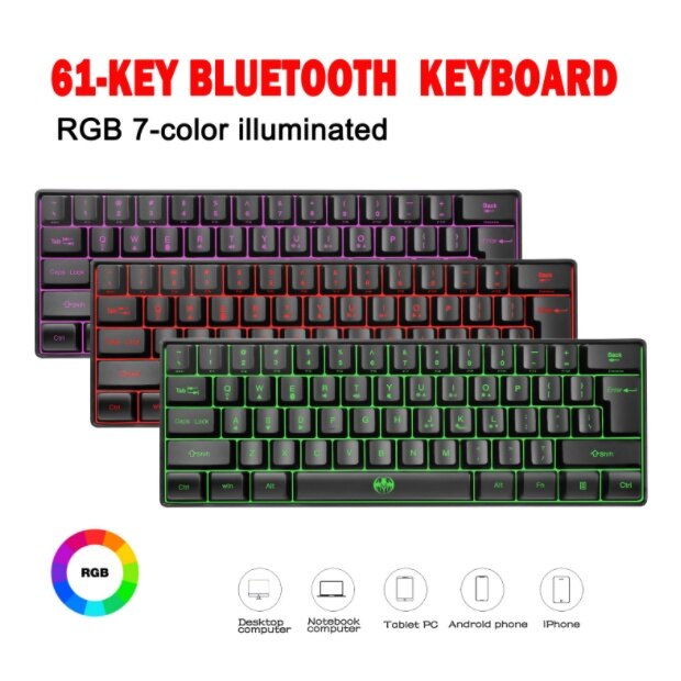 G61 Bluetooth Membrane Keyboard | Dual Mode | Lazada