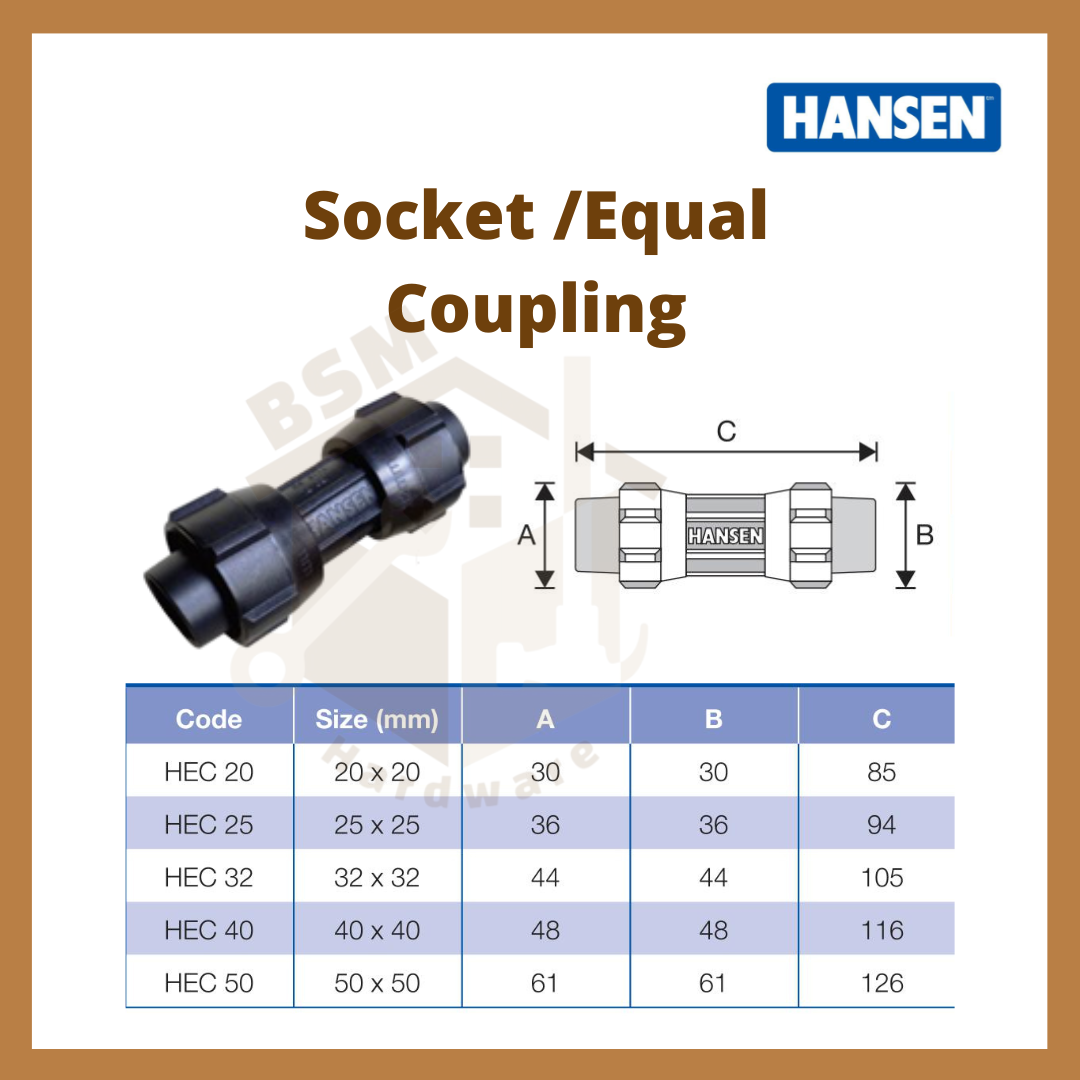 HANSEN Fittings Connector Pipe & Fitting System Poly pipe fittings HDPE ...