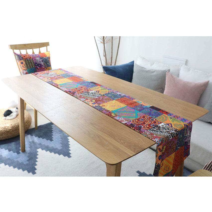 Bohemia Vintage Table Runner Tablecloth Cotton Linen Simple Table Flag ...