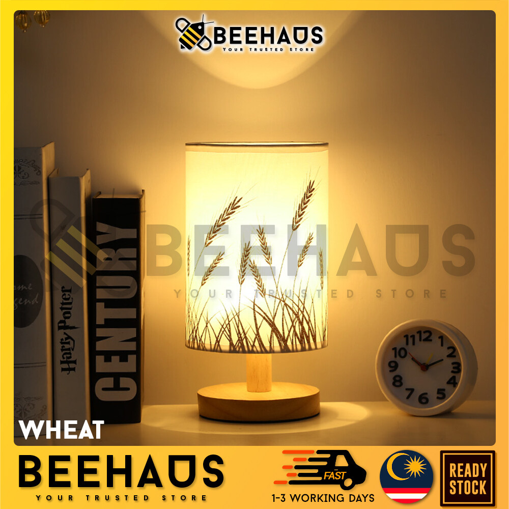 BEEHAUS LED Minimalist Wooden Base Table Lamp | Table Lamp Desk Lamp ...