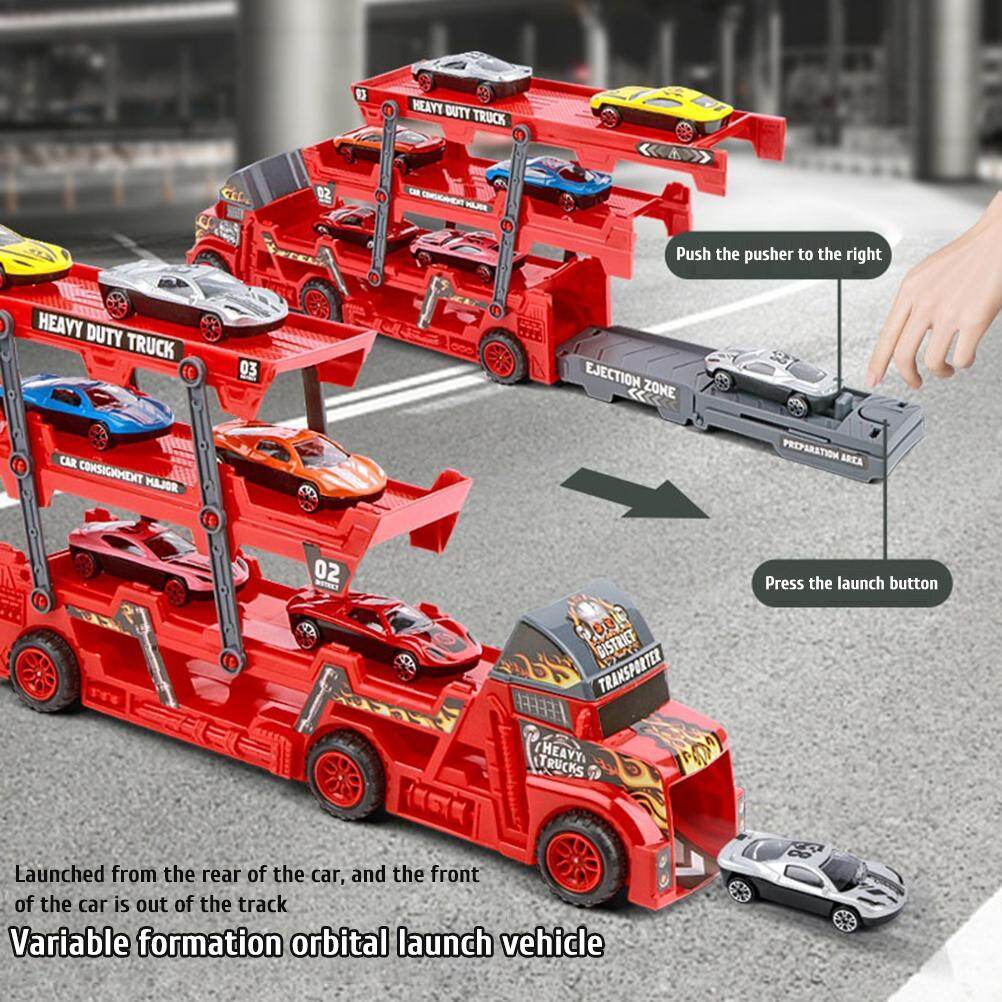 Car Transporter Carrier Truck Toy Three-layer Deformed Truck Carrier ...