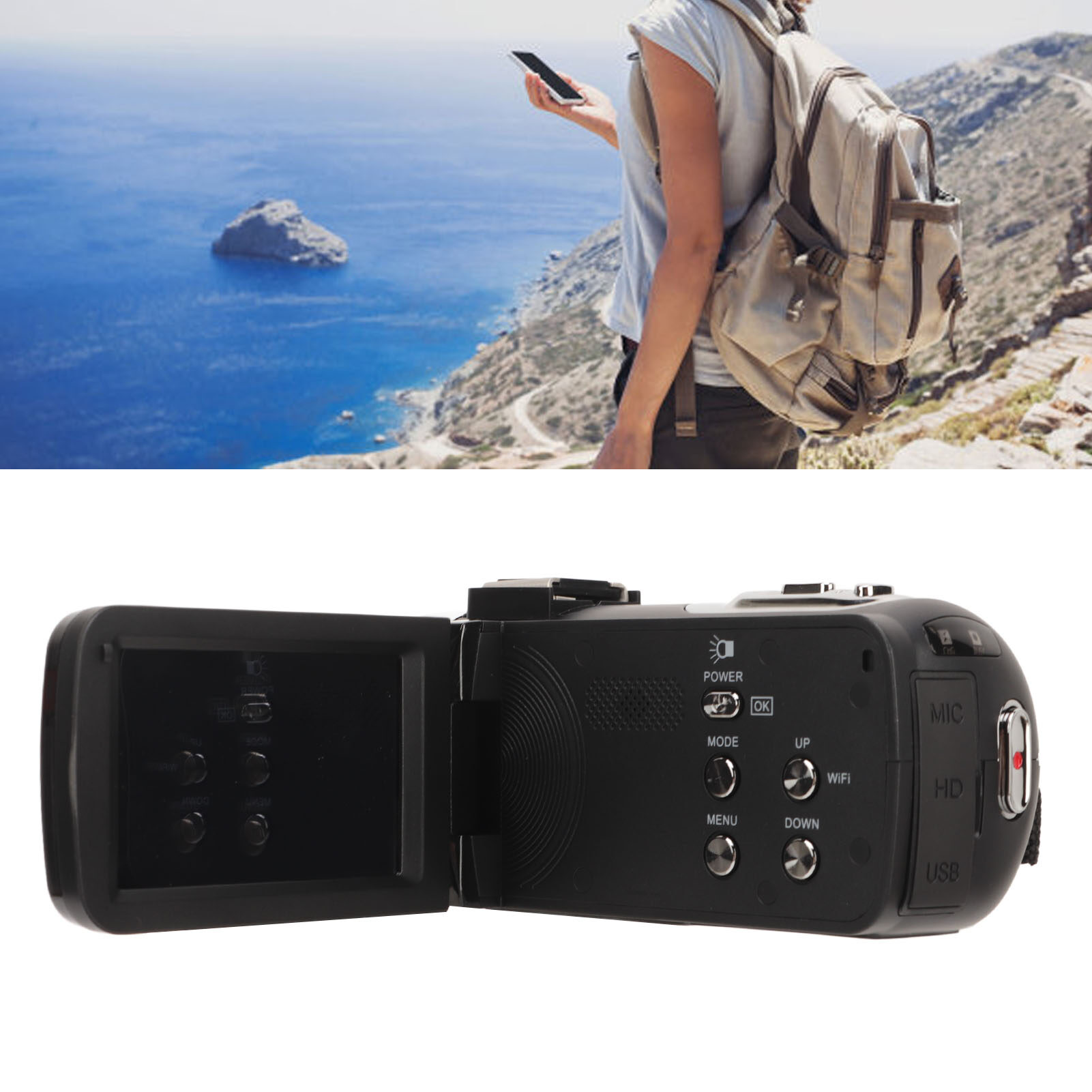 กล้องดิจิตอลกล้องวล็อกกิ้งหน้าจอสัมผัส IPS 3.0นิ้วสำหรับการบันทึกของ ...