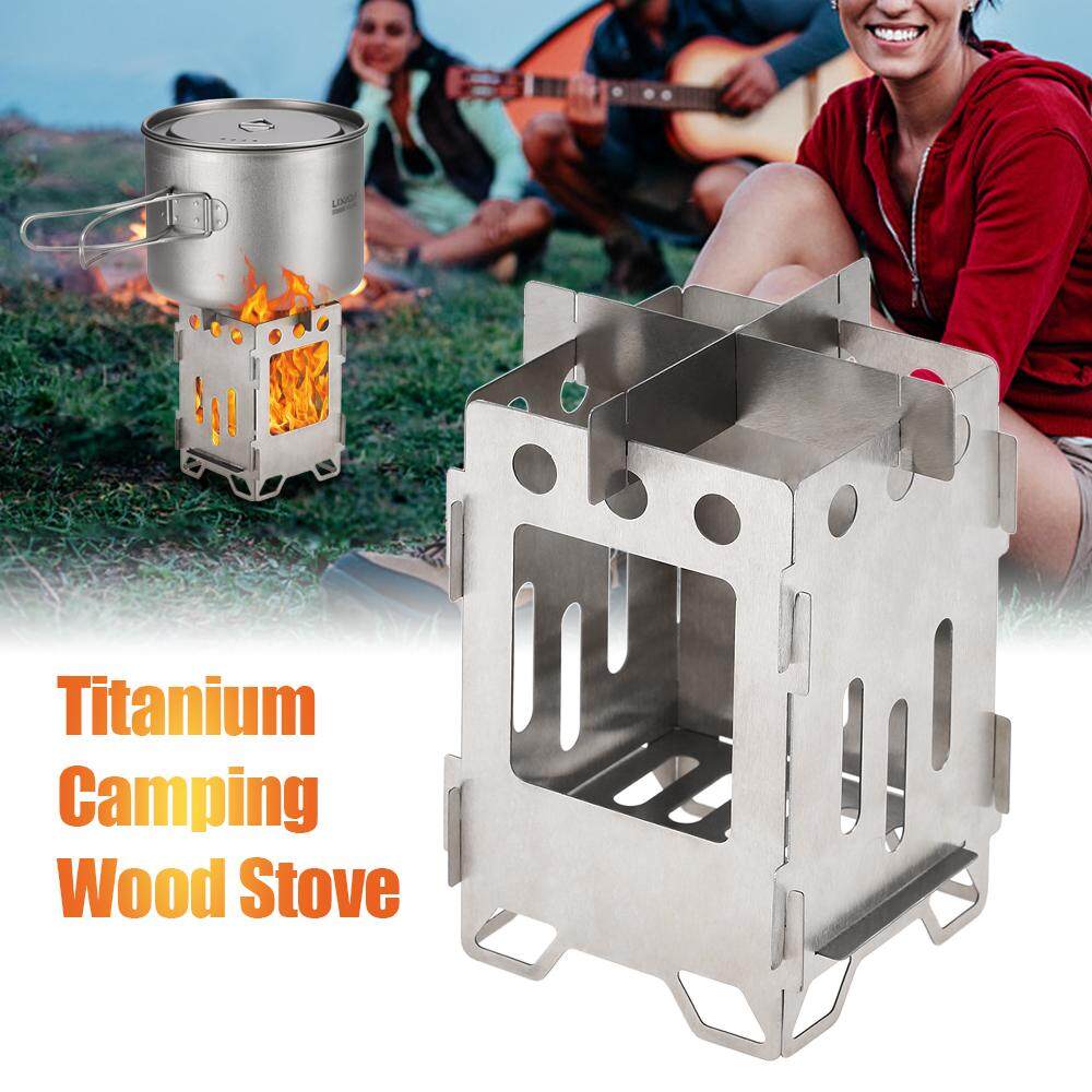 TOMSHOO Titanium Folding Camping Stove Ultralight Outdoor Wood Burning ...