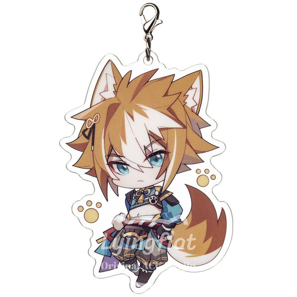 Multi-role KeyChain Original Genshin Impact Pendant ACG Anime Game ...
