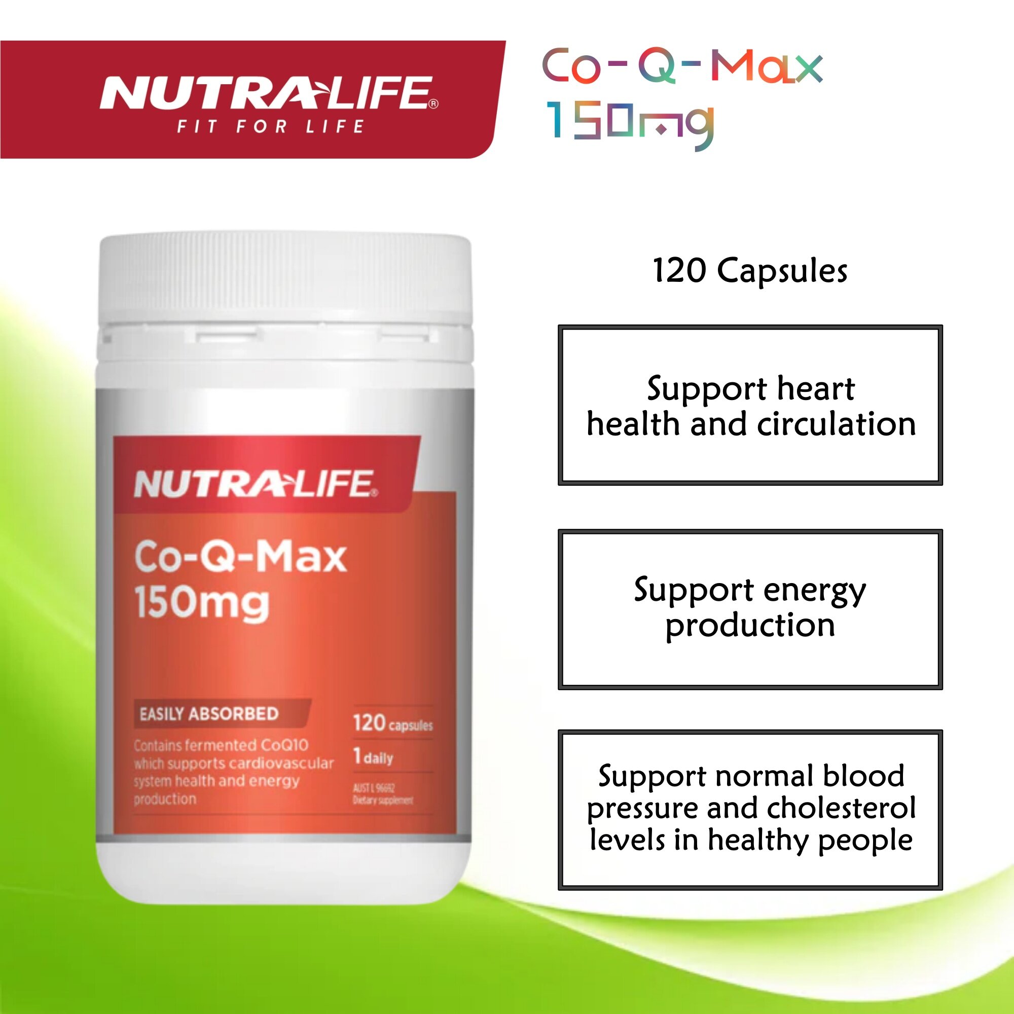 Nutra Life CoQ Max 150mg 60's / 120's | Lazada