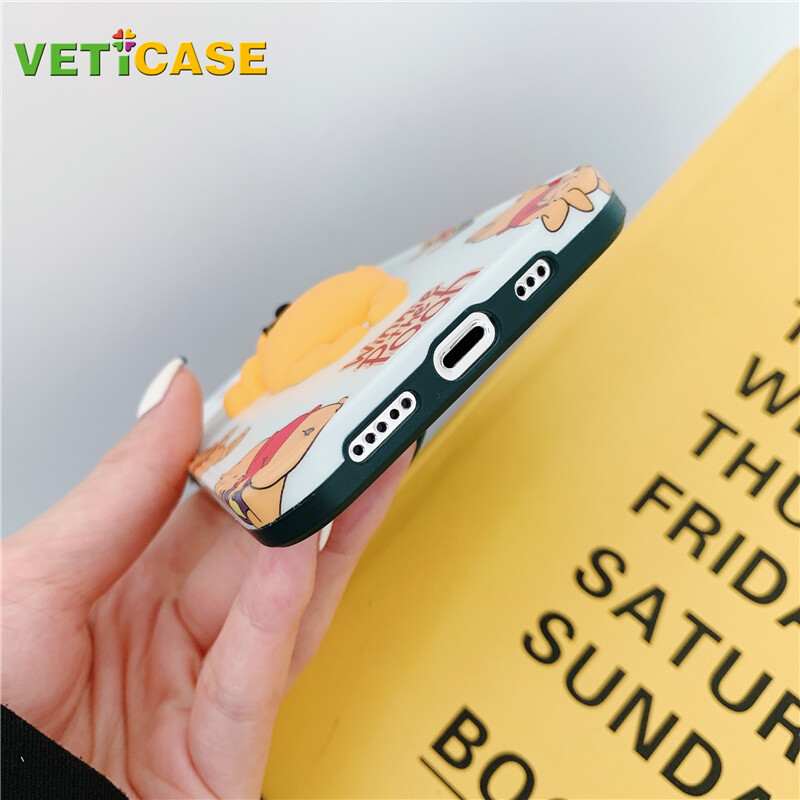 Cute Funny Fat Honey Bear 3D Phone Case for Apple iPhone 13 11 12 Pro X ...