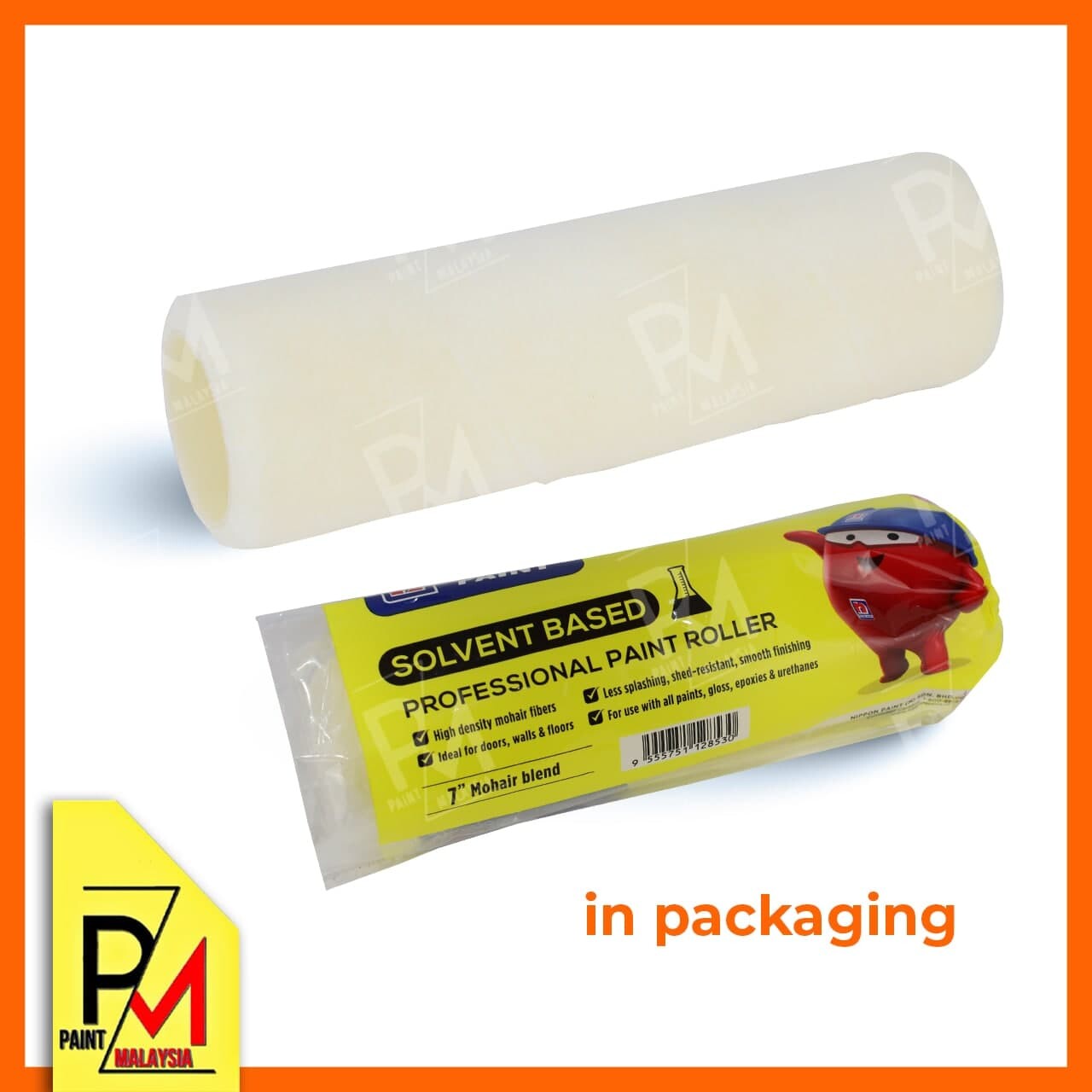 NIPPON PAINT Refill Roller 7 Inch Mohair Blend Roller Refill Solvent ...