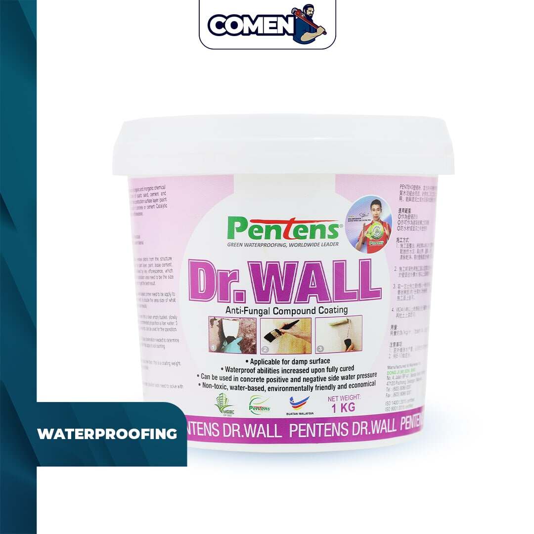 PENTENS Dr.Wall 1KG Anti-Fungal Compound Coating Wall Waterproof Joint ...