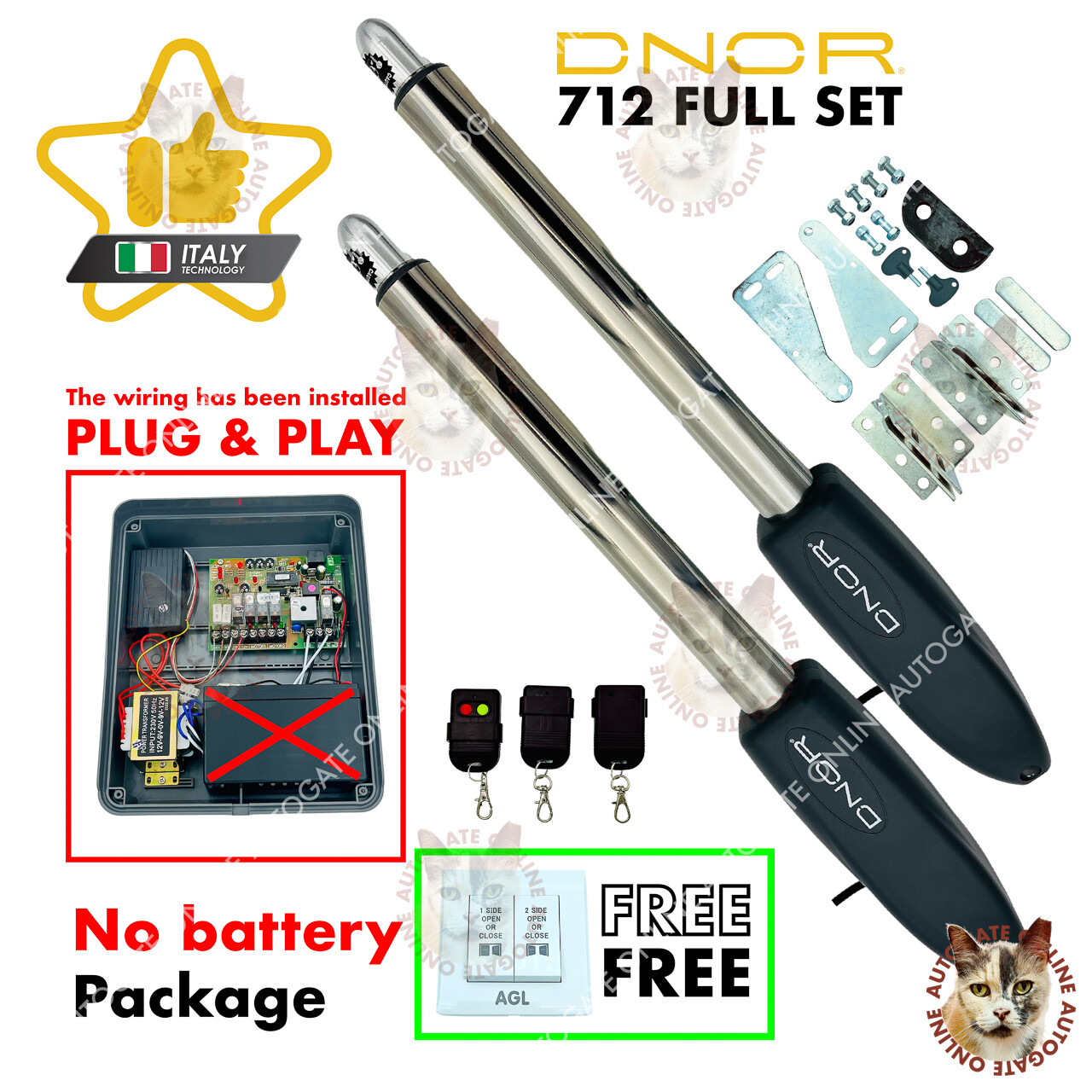 DNOR 712 SWING AND FOLDING ARM AUTOGATE ( FULL SET ) AUTO GATE SYSTEM ...