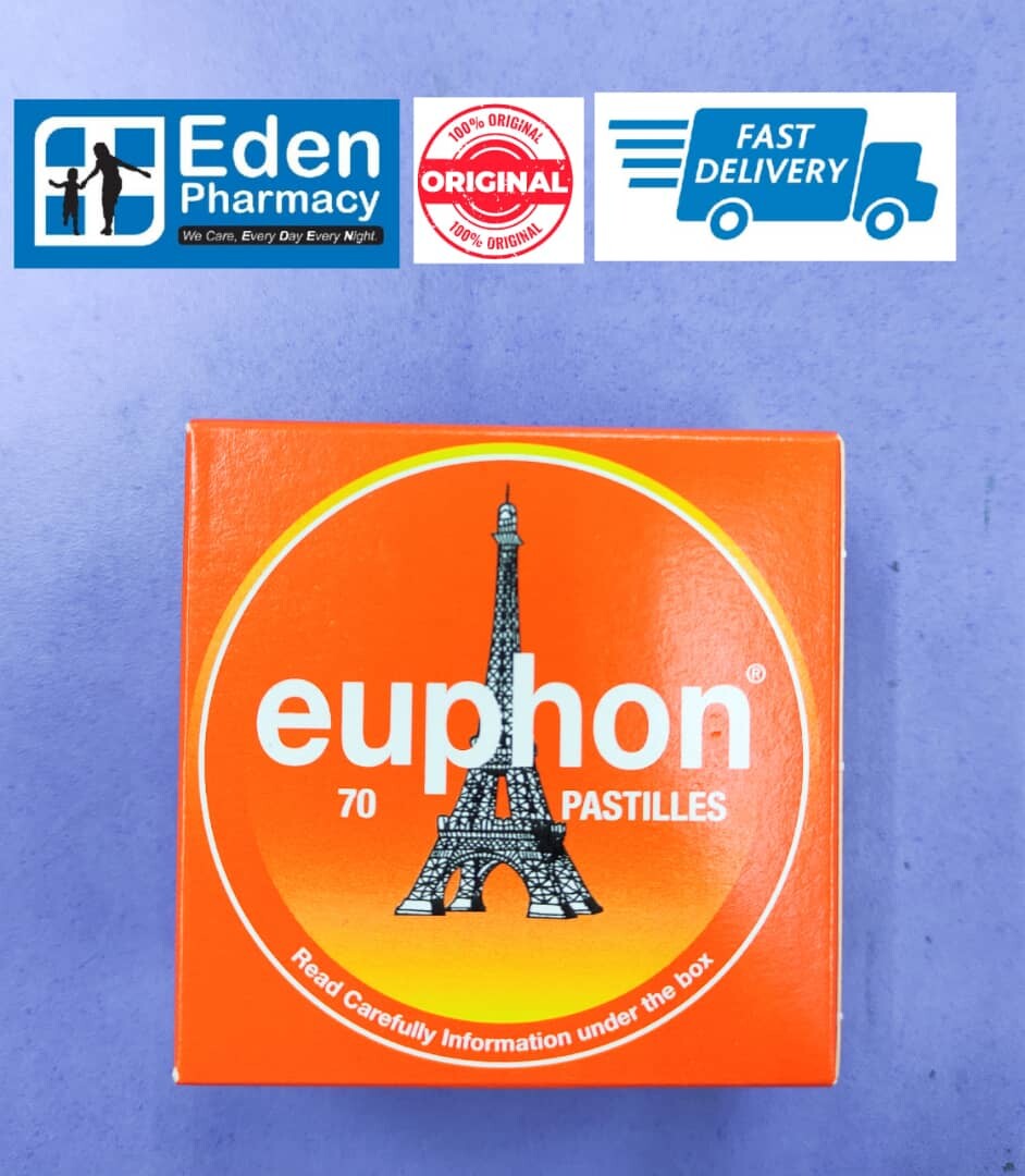 Euphon pastilles relief sore throat ( 70 pastilles ) | Lazada