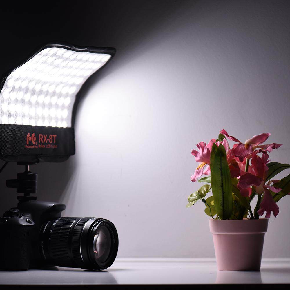 FalconEyes RX-8T 16W Mini LED Light Dimmable 5600K CRI94 Flexible Cloth ...