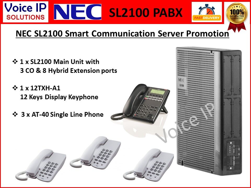 NEC SL2100 Keyphone System/ PABX/ Smart Communication Server | Lazada
