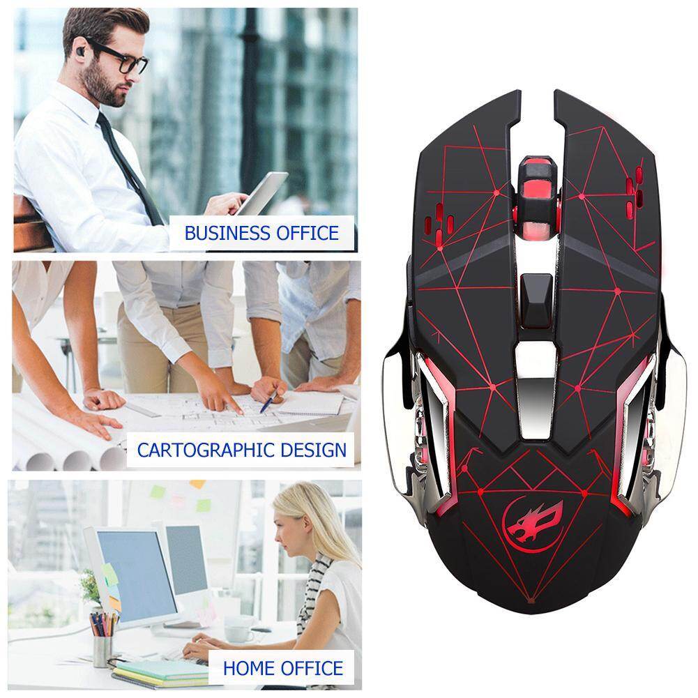 Warwolf Q8 2.4 GHZ Wireless 3 Gear 2400 dpi Optical Mouse สำหรับเล่นเกม ...