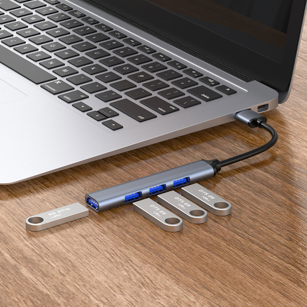 USB HUB Type C 3 0 USB-A Hub Splitter 4พอร์ต USB3.0/2.0พร้อม USB-C การ ...