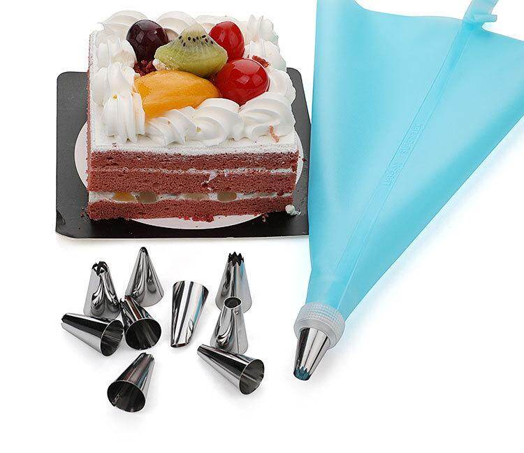 Stainless Steel Icing Piping Pastry Nozzles Set Reusable Pastry Bag ...