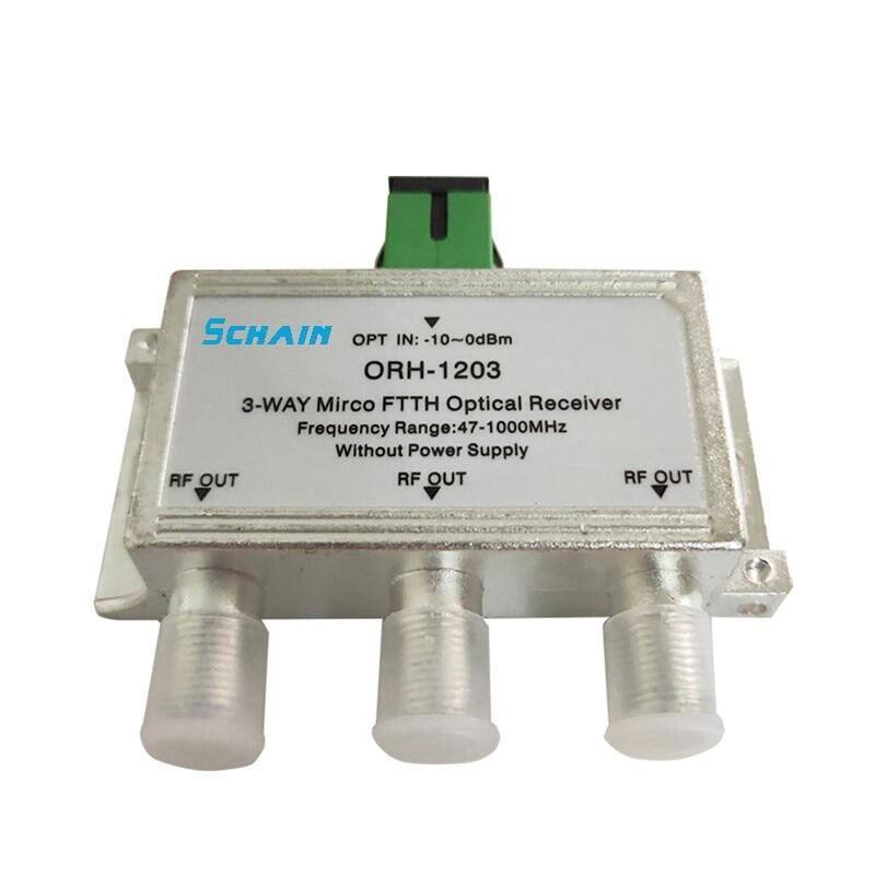 Mini Catv Ftth Optical Receiver 47-1000mhz 3 Way Passive Ftth Negative ...