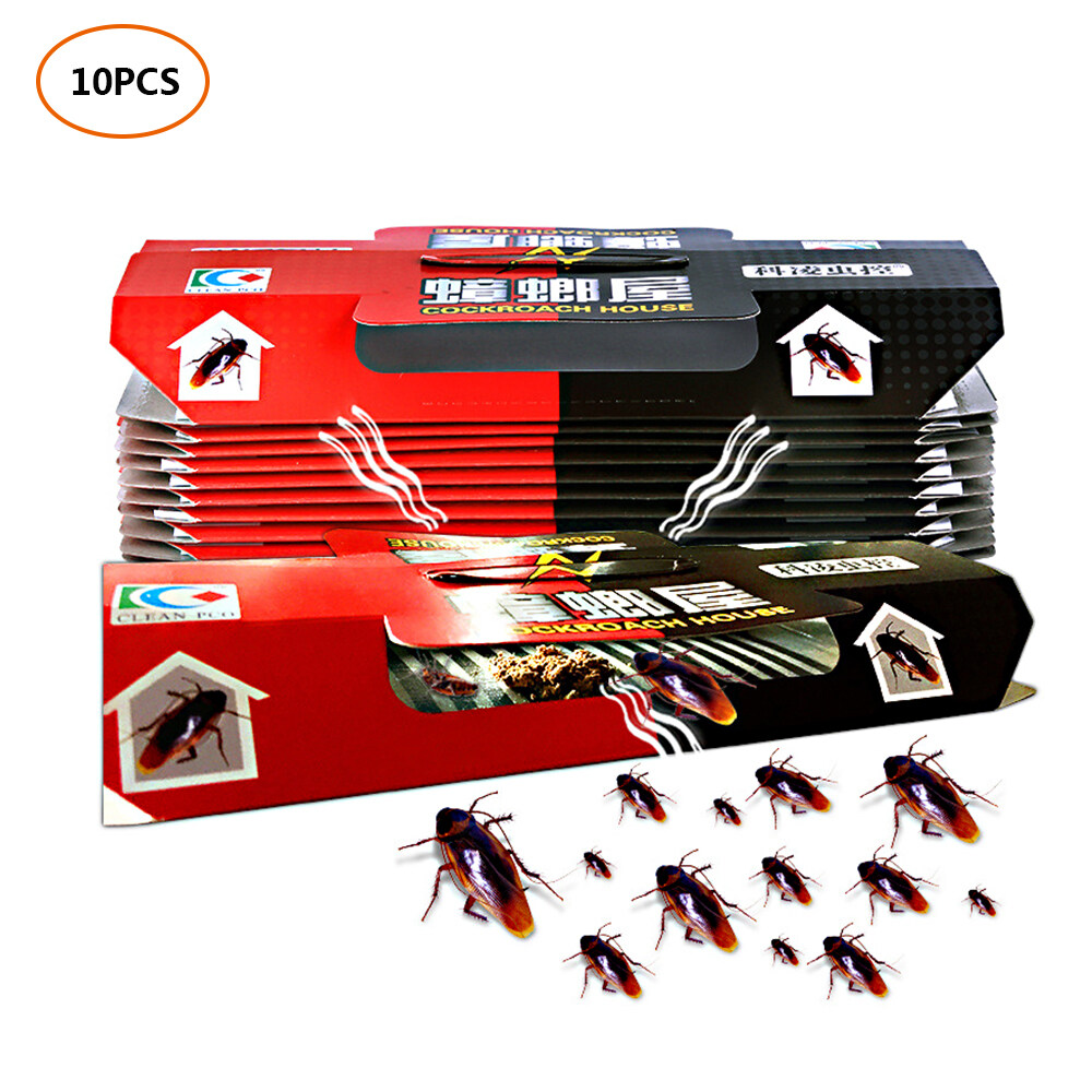 10Pcs Cockroach House Cockroach Trap Sticky Board Repellent Killing ...