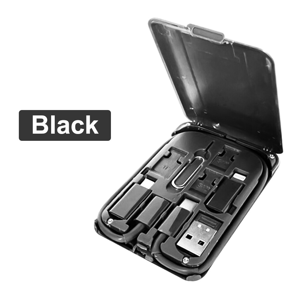 FONKEN 5 In 1 USB C To USB C Cable Portable Data Cable Storage Box PD 60W Fast Charging Data ...