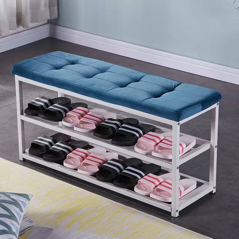 2-Tier Metal Shoe Bench - 90cm (Blue) | Lazada