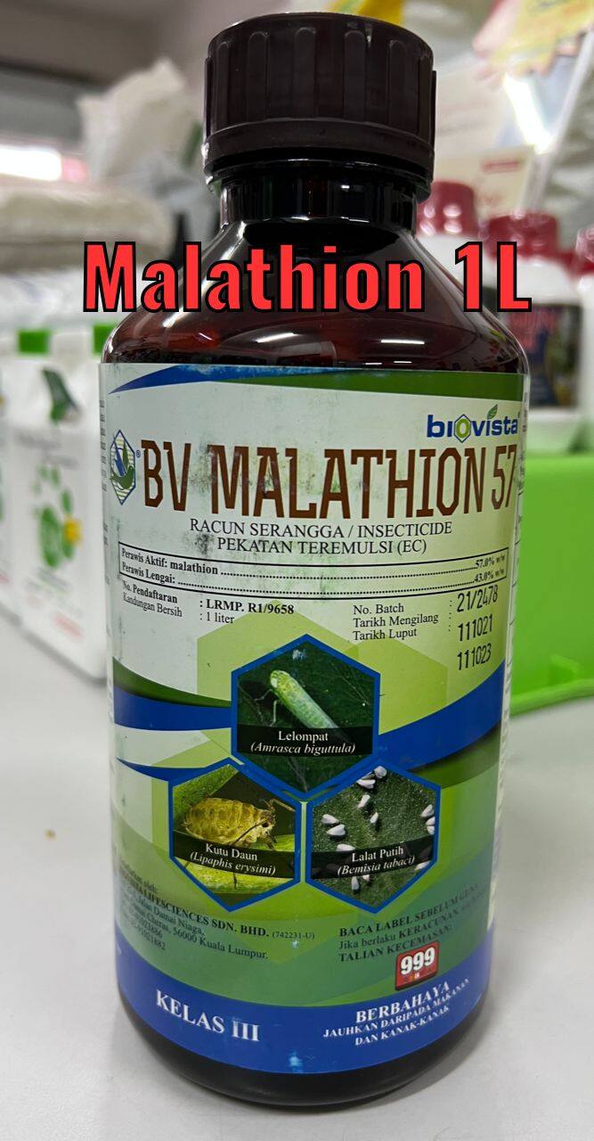 Biovista BV Malathion 57 1000ML Insecticide Racun Serangan Kutu Trip ...